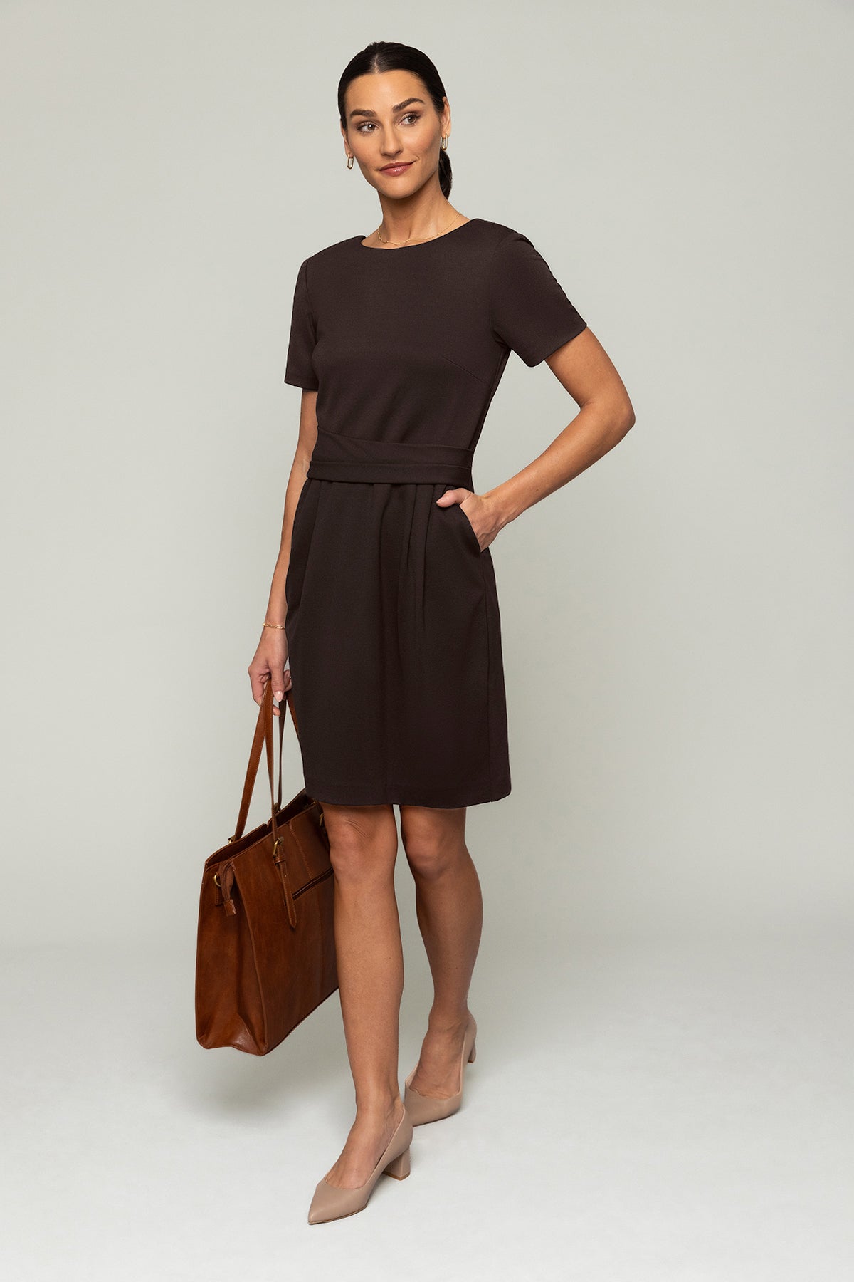 Eloise Dress | Espresso | Business Casual Dress | Nora Gardner