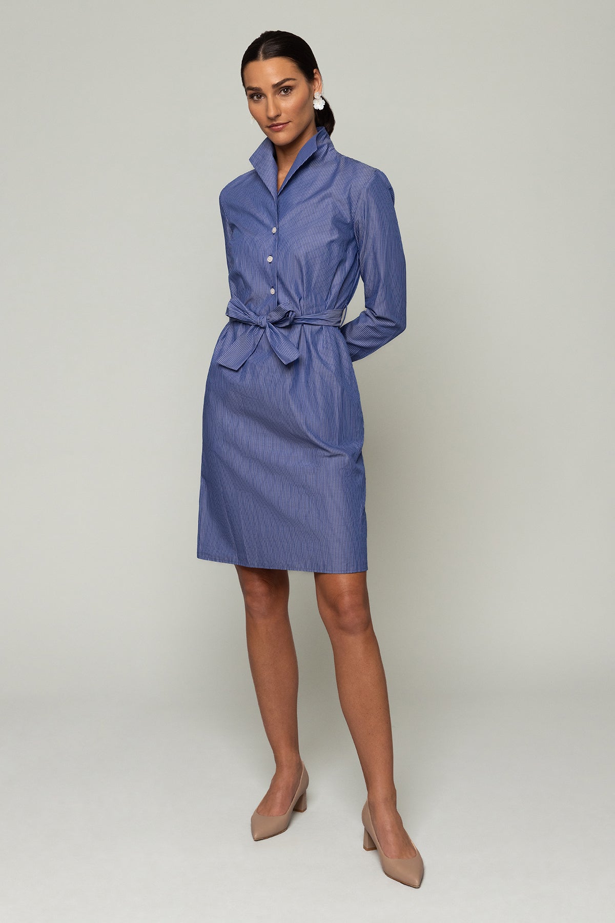 Women's Riley Dress | Blue & White Stripe | Nora Gardner